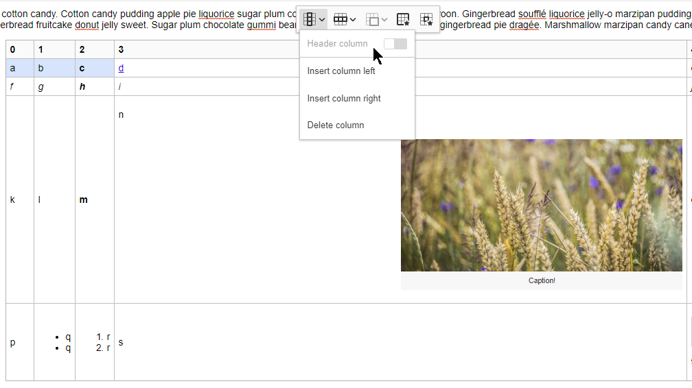 Header column and rows should be applicable when multiple cells are selected · Issue #6372 ...
