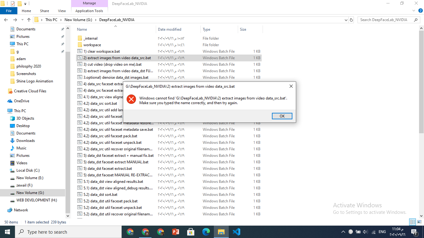 windows 10 can`t find the batch file path · Issue #903 · iperov/DeepFaceLab · GitHub
