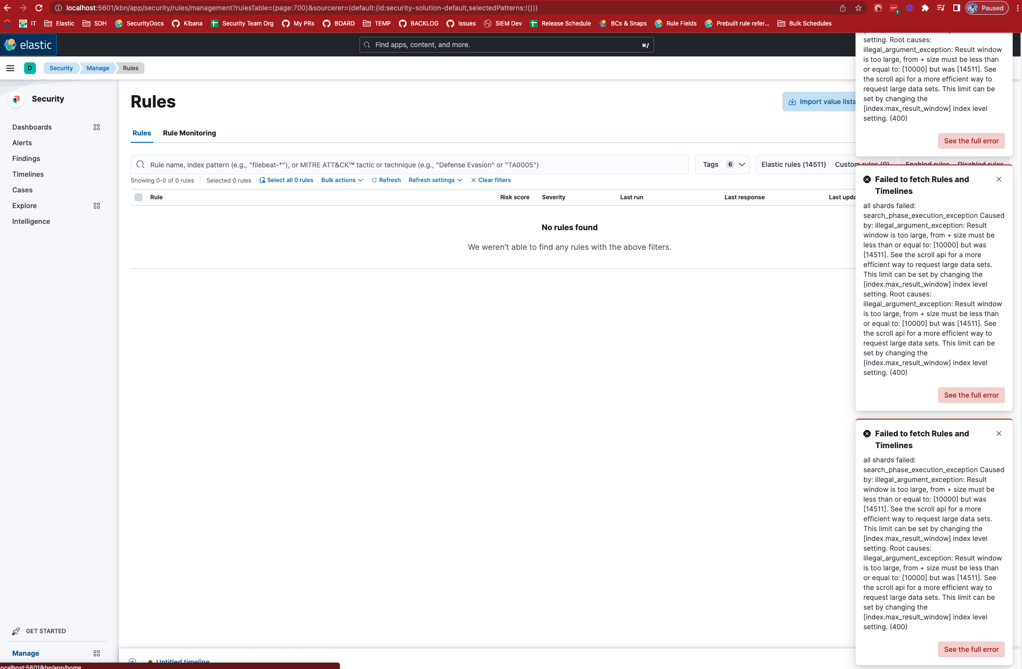 [Security Solution] Restrict the user from viewing more than 10000 rules · Issue #162894 ...