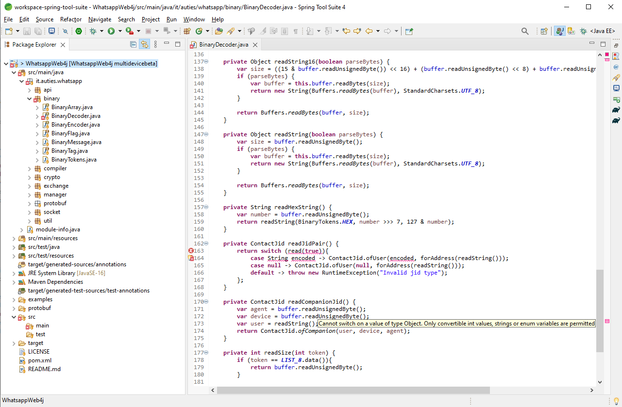 The type io.netty.util.ReferenceCounted cannot be resolved. It is indirectly referenced from ...