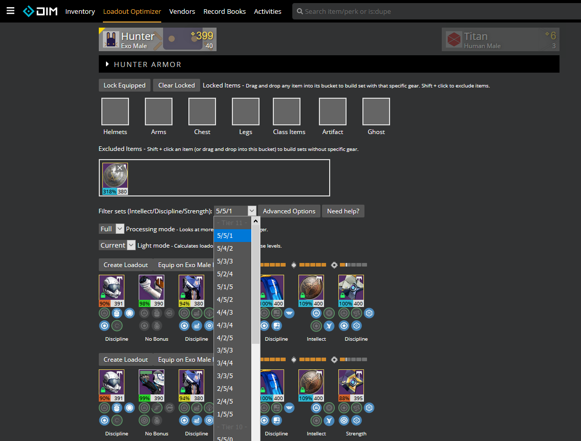 Loadout optimizer fails to find optimal loadouts (D1) · Issue #4252 · DestinyItemManager/DIM ...