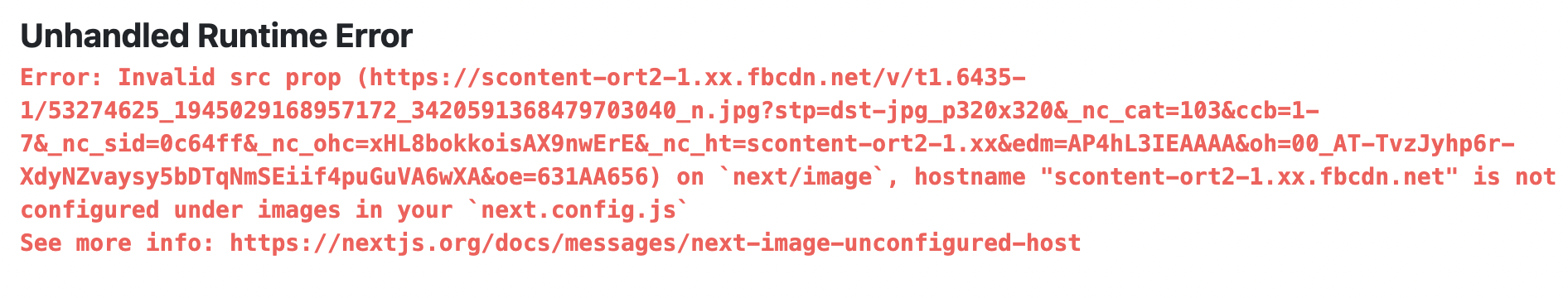 Error on dynamic Facebook CDN domains when using Next Image · Issue ...
