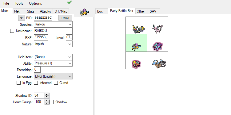 Pokemon Colosseum Shadow Pokemon UX poor, UI buggy · Issue #3012 · kwsch/PKHeX · GitHub