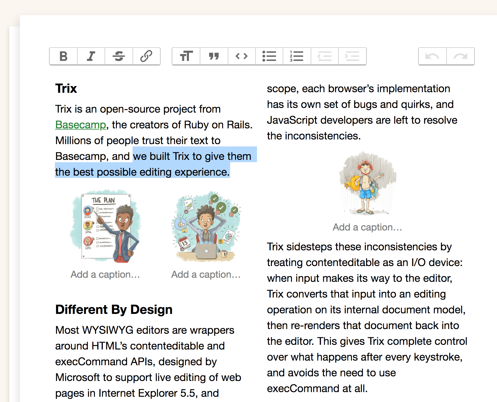 Multiple Columns · Issue #537 · basecamp/trix · GitHub