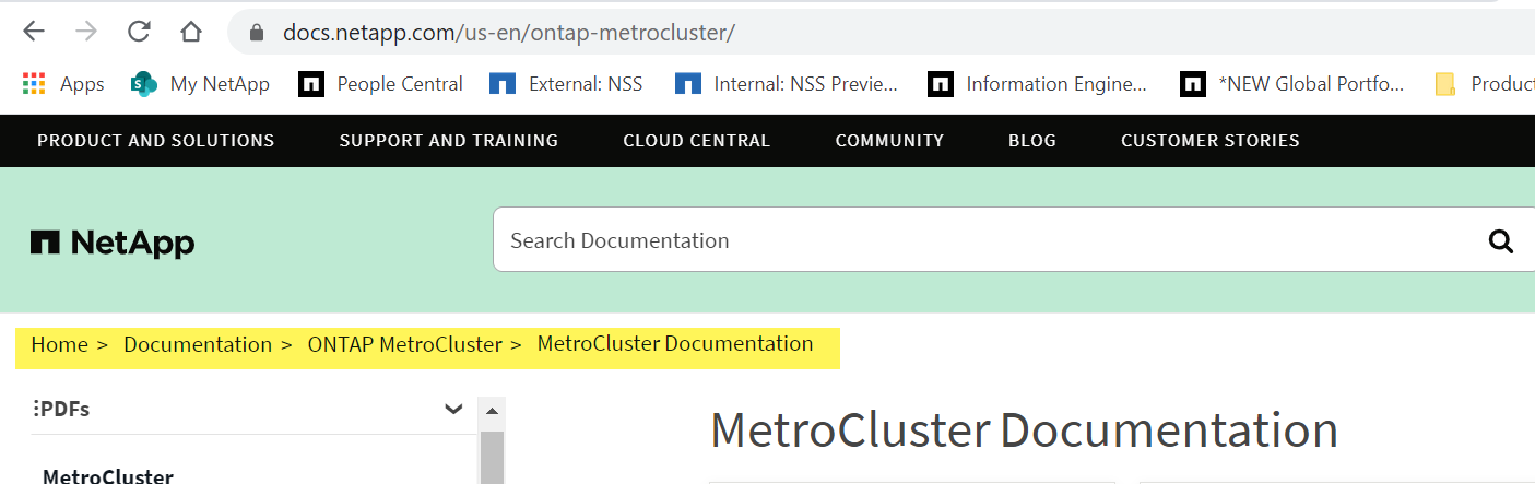 MCC repo and breadcrumb structure · Issue #21 · NetAppDocs/ontap-metrocluster · GitHub