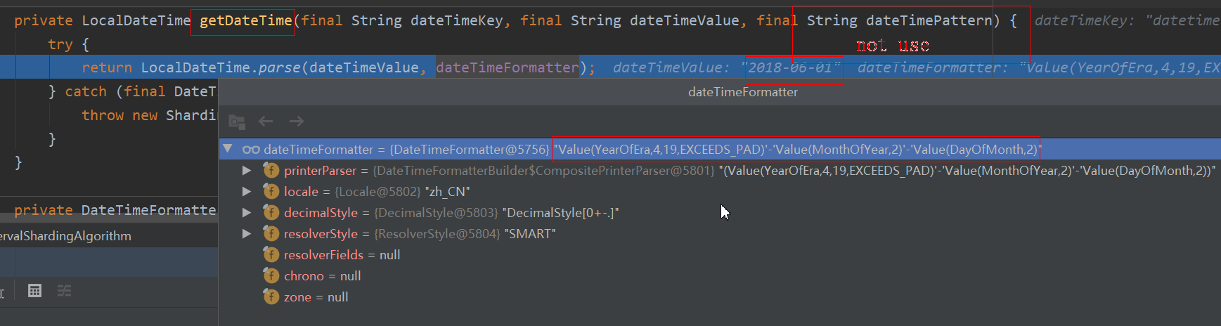 ShardingSphereConfigurationException: Invalid datetime-lower, datetime pattern should be `yyyy ...