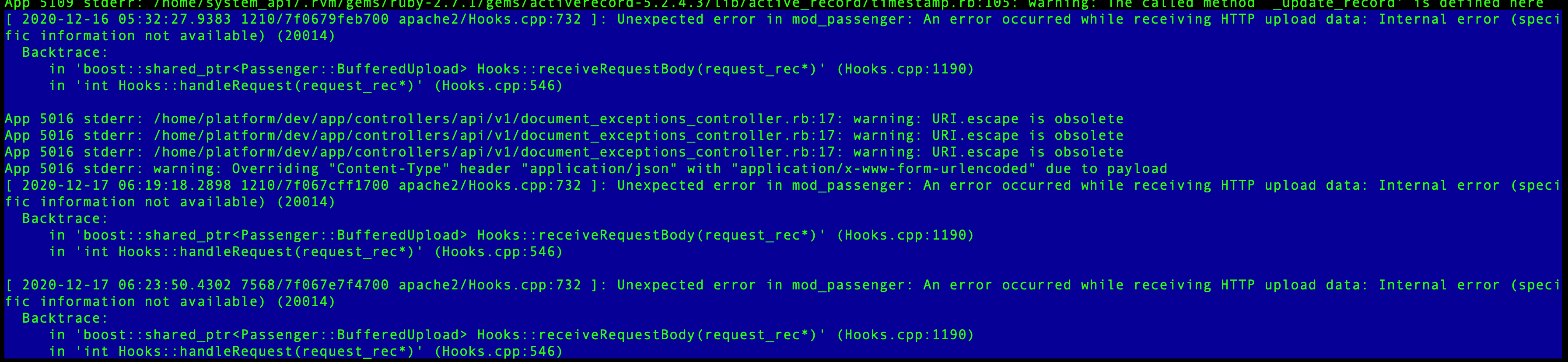 Passenger Error while uploading the files · Issue #2327 · phusion/passenger · GitHub