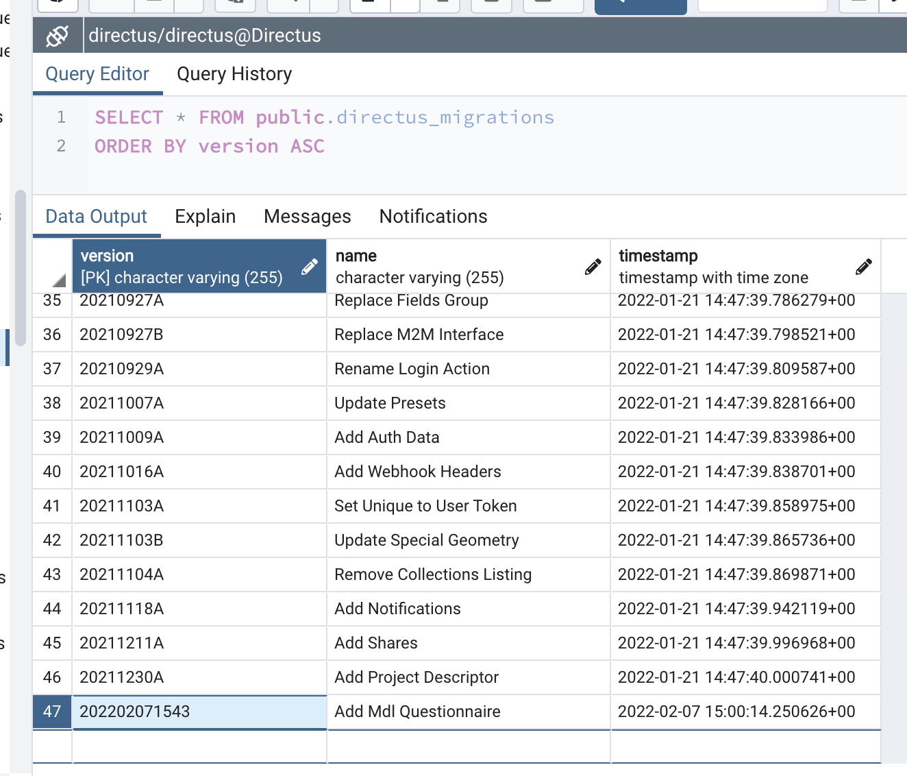 Migrations not being applied when running via Docker · directus ...