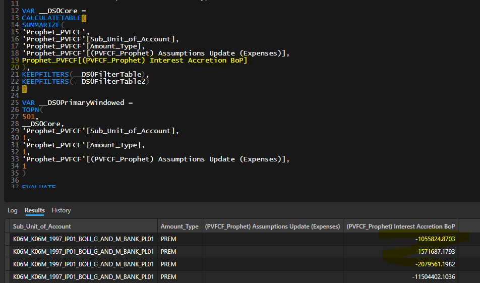 DAX Studio does not return identical result as a same query via pbix. Potentially due to high ...