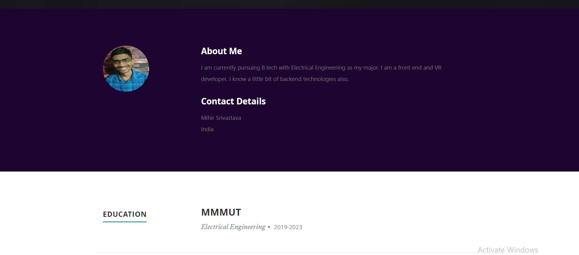GitHub - MihirSrivastava-tech/ReactPortfolio