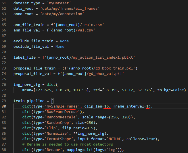 Train slowfast_···.py on my dataset with mark every 10 frames and the ...
