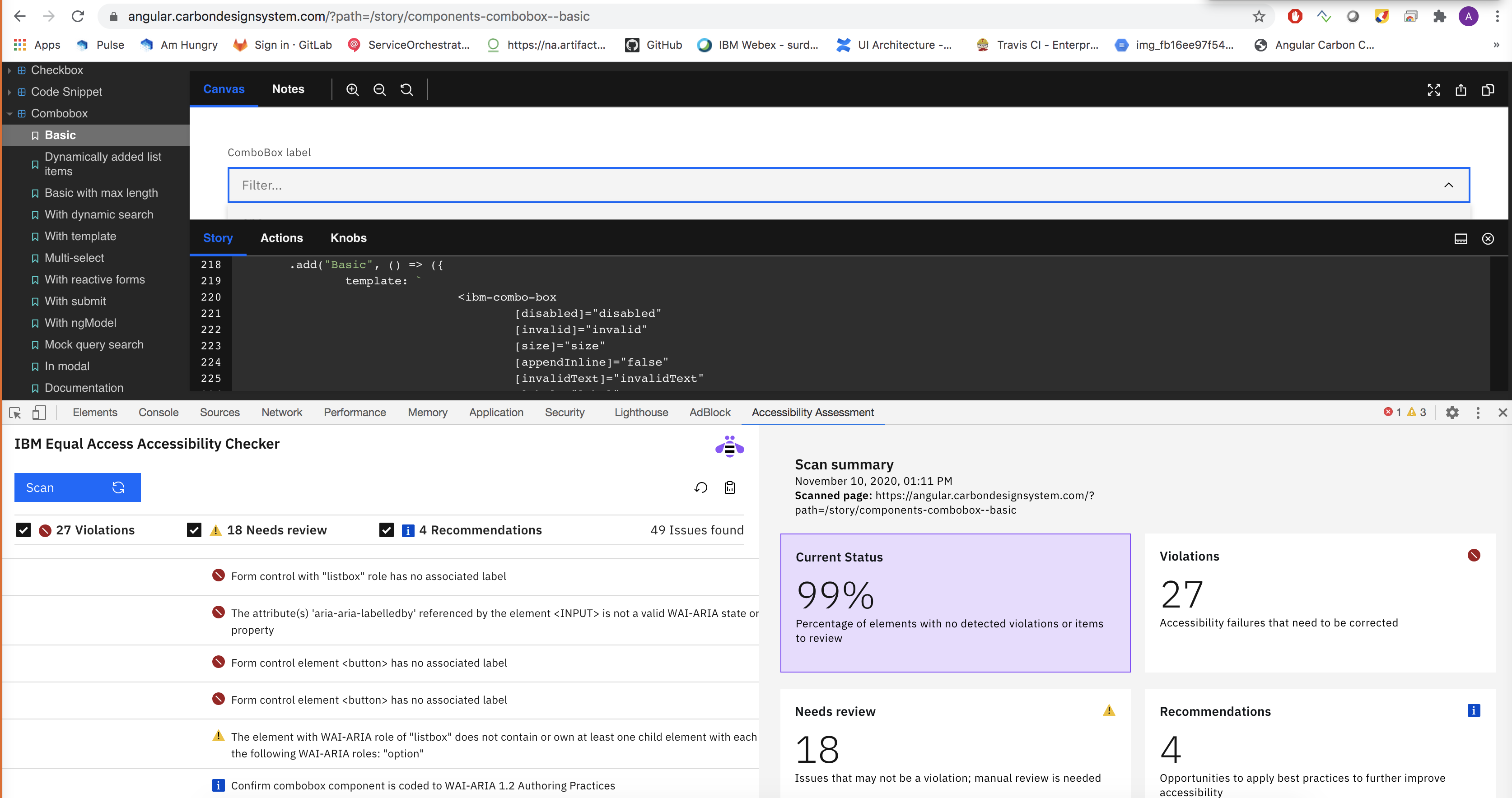 Ibm Combobox Avt The Attributes Aria Aria Labelledby Referenced By The Element Is Not A 2667