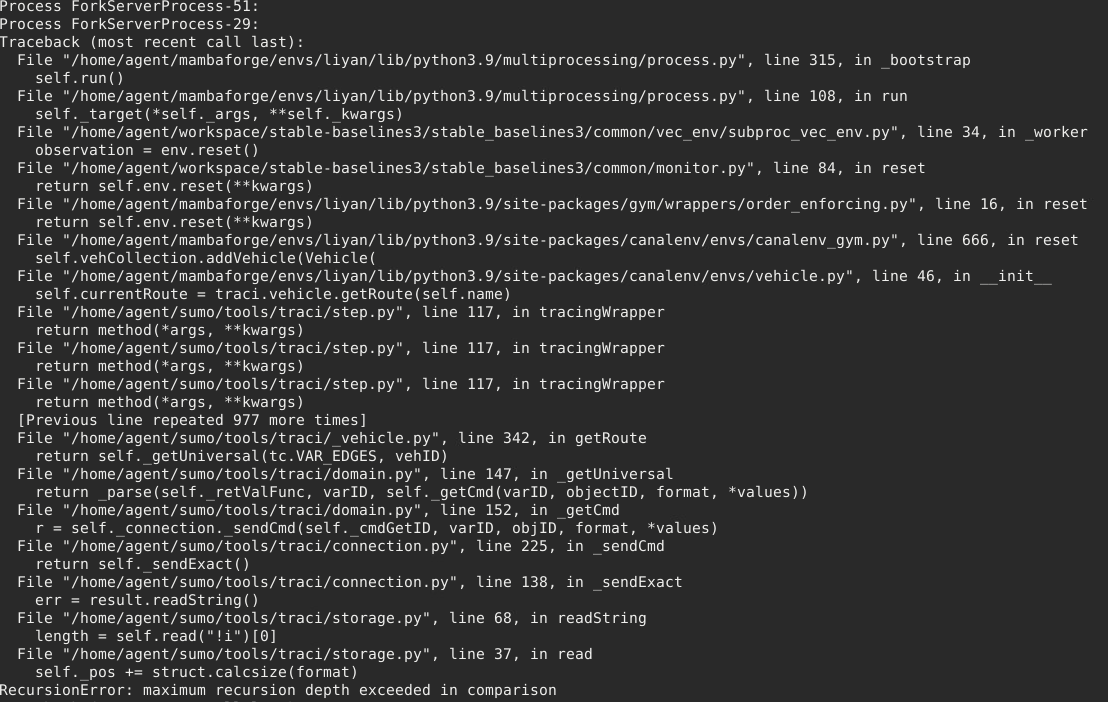 TraCI-controlled RL: when running multiple instances in parallel, SUMO randomly crashed · Issue ...