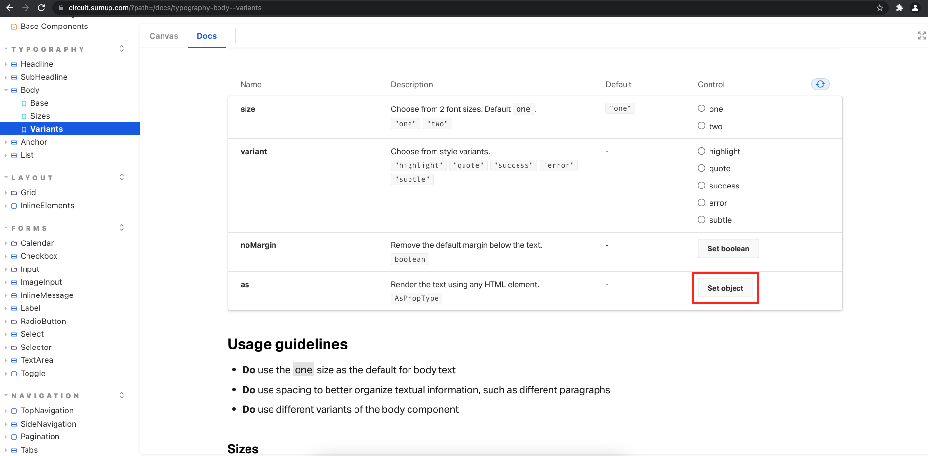 Cannot set object on the website · Issue #1229 · sumup-oss/circuit-ui · GitHub