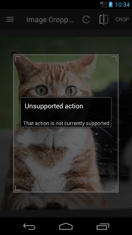 Bug: on API 16 emulator, we have "Unsupported action" in "select source" dialog · Issue #423 ...