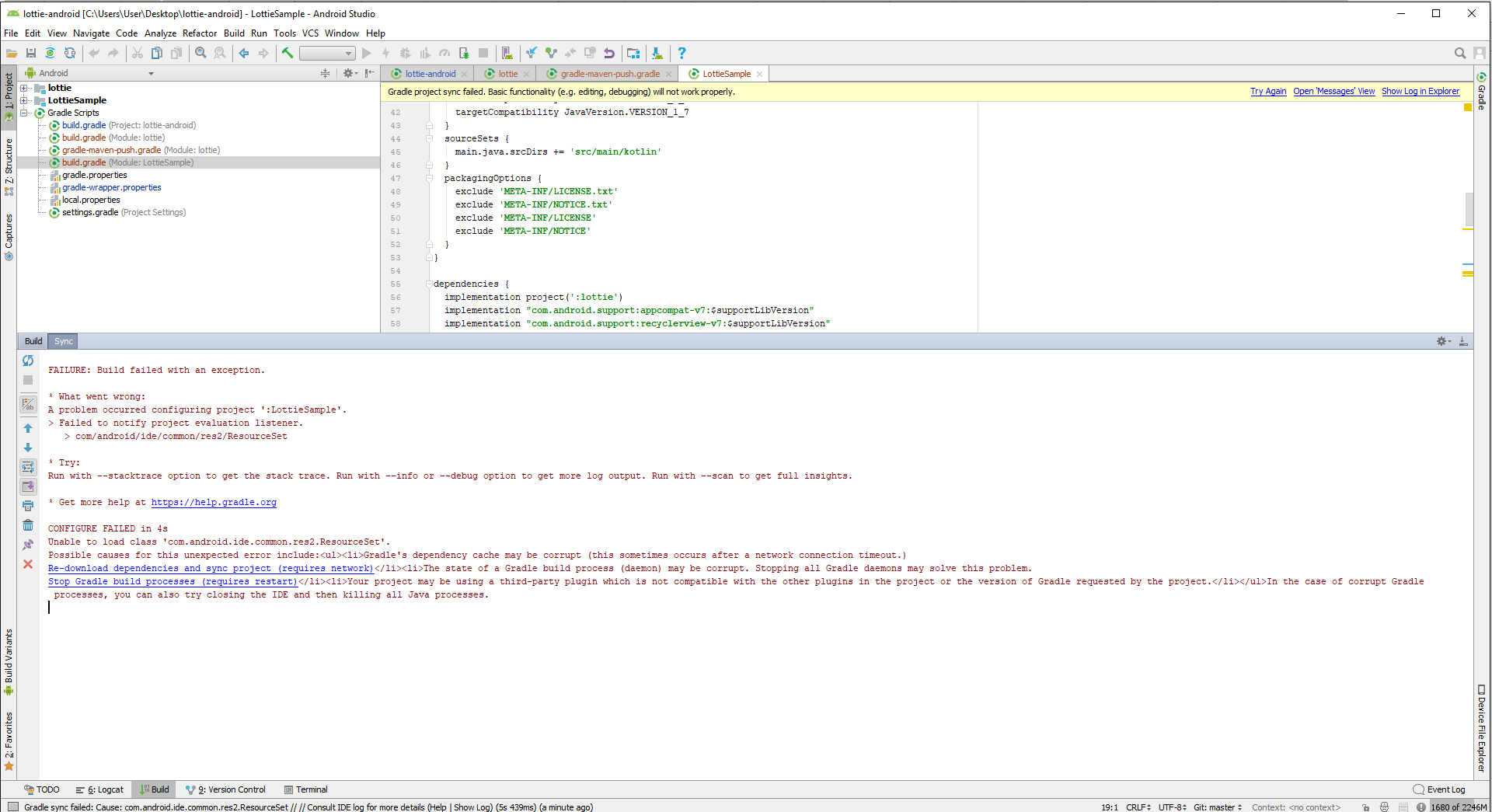 Cant Import · Issue 681 · Airbnblottie Android · Github