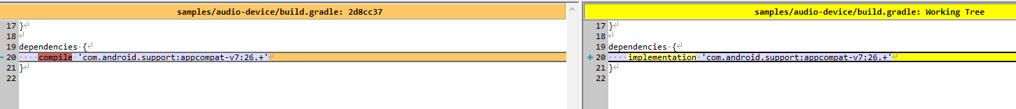 Request: update sdks, replace "compile" with "implementation" · Issue #137 · google/oboe · GitHub