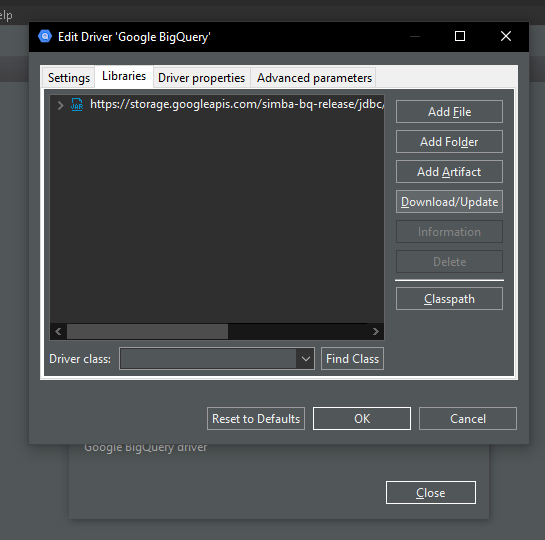 Interrupted driver download breaks further download attempts. (BigQuery ...