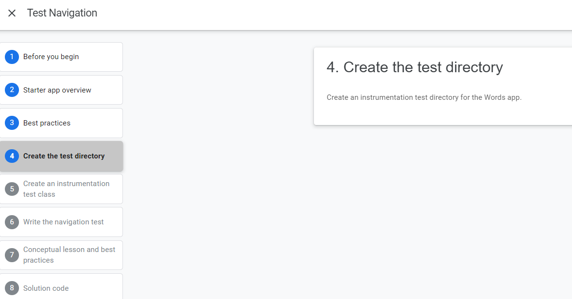 Should there be content on "Create the test directory" page? · Issue ...