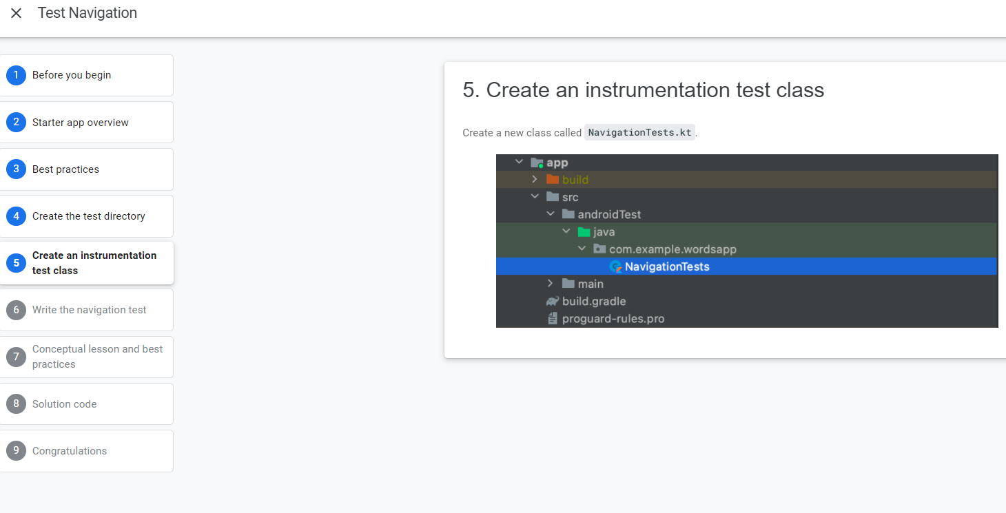 Should there be content on "Create the test directory" page? · Issue ...