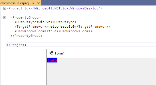 The back color of the text cannot be set successfully · Issue #2524 · dotnet/winforms · GitHub