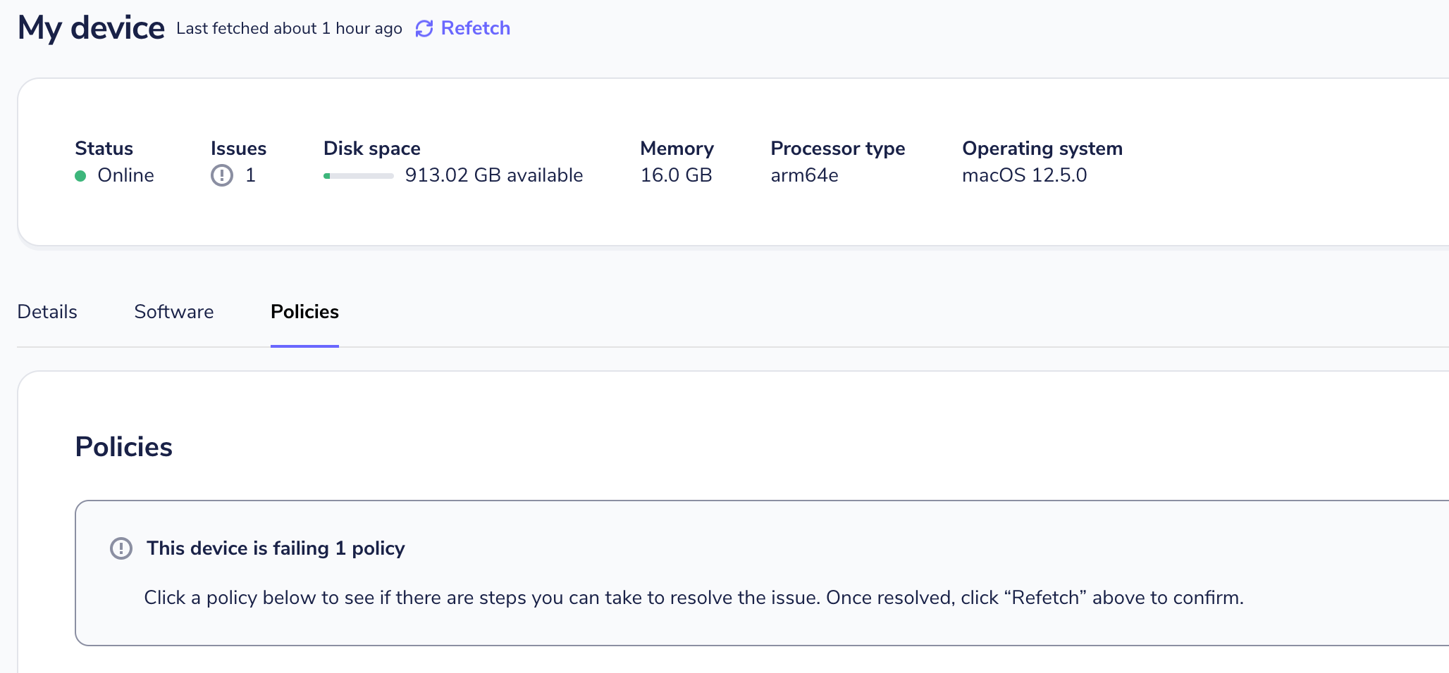 My Device Page Is Not Showing Failed Policy Count In Tab · Issue 7323 · Fleetdmfleet · Github 