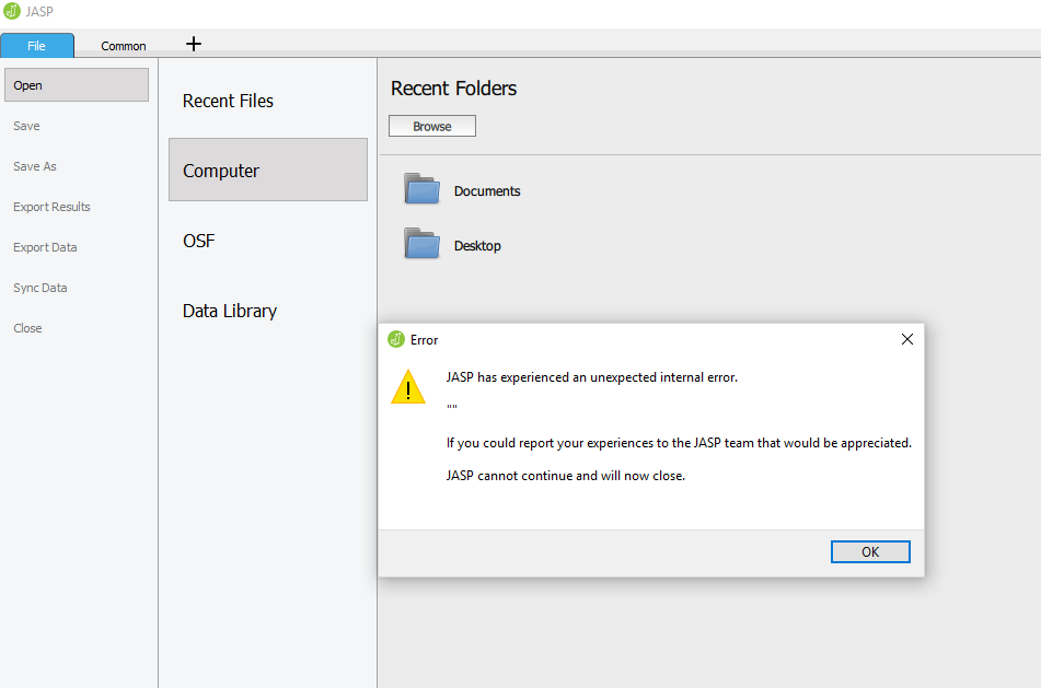 Jasp 0920 Crashes On Windows 10 64bit · Issue 349 · Jasp Statsjasp Issues · Github