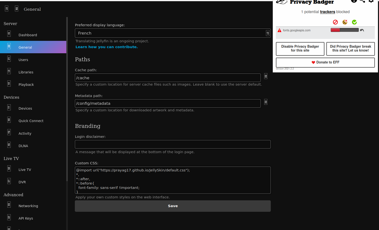 Disable the use of google fonts · Issue #19 · prayag17/JellySkin · GitHub