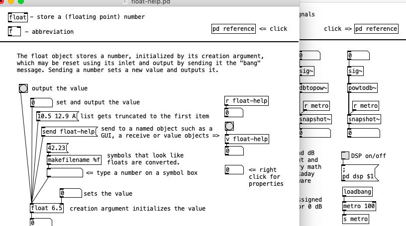 Add a little bit more GUIs (bang buttons instead of 'bang' messages) and color into the help ...