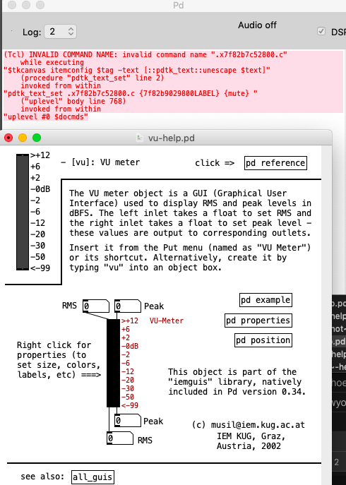Opening Help File Of Vu Triggers Tcl Error · Issue 1746 · Pure Data Pure Data · Github