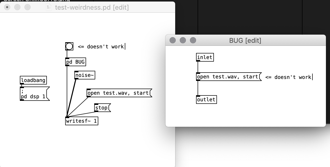 Weird Issue With Writesf Open Message In Subpacth Issue 1135