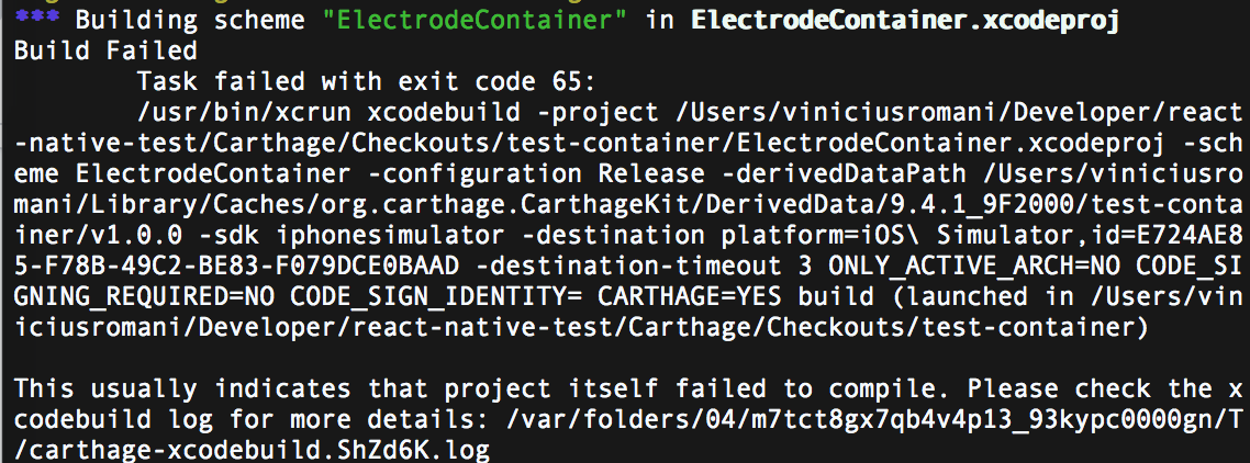 Can't create container for an iOS application · Issue #881 · electrode-io/electrode-native · GitHub