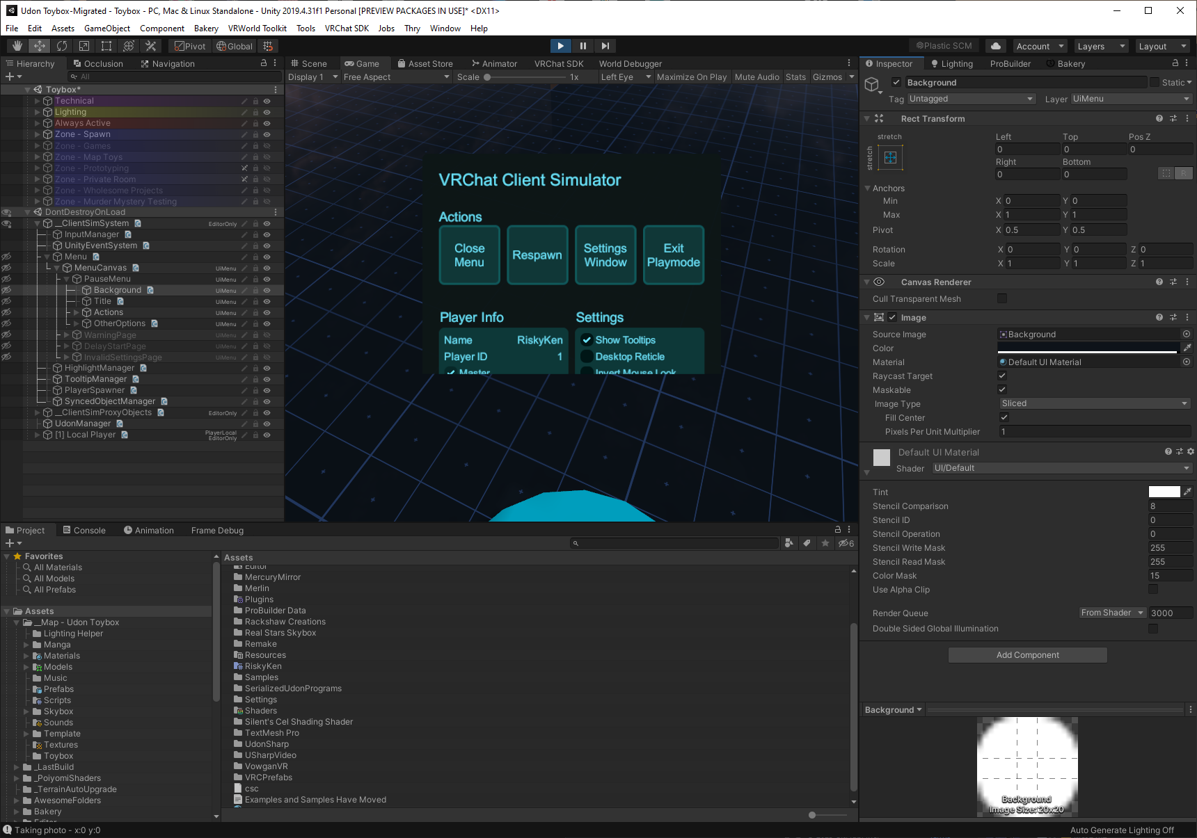 ClientSim UI intersects with world geometry · Issue #58 · vrchat ...