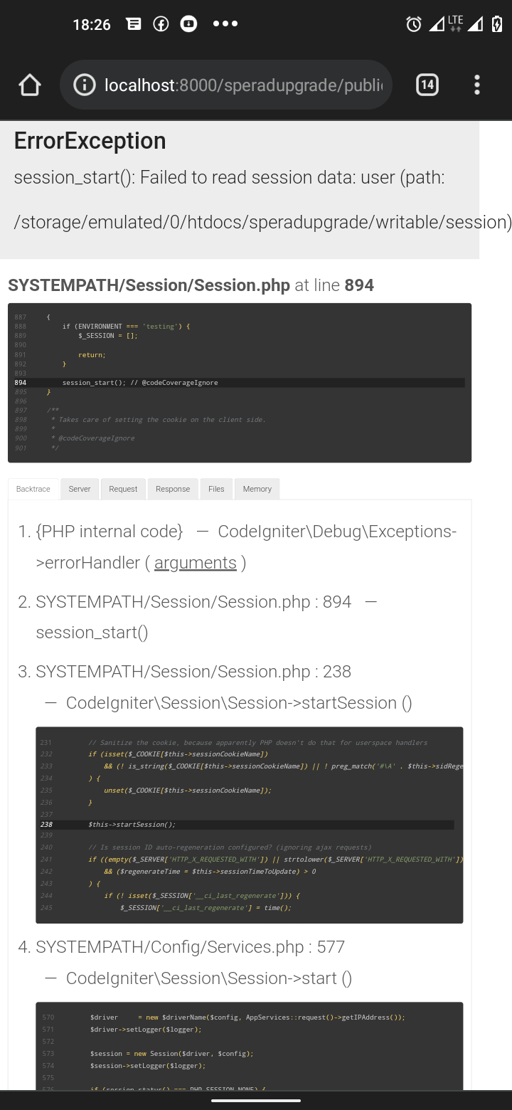 Bug: Session error: session_start(): Failed to read session data · Issue #5313 · codeigniter4 ...