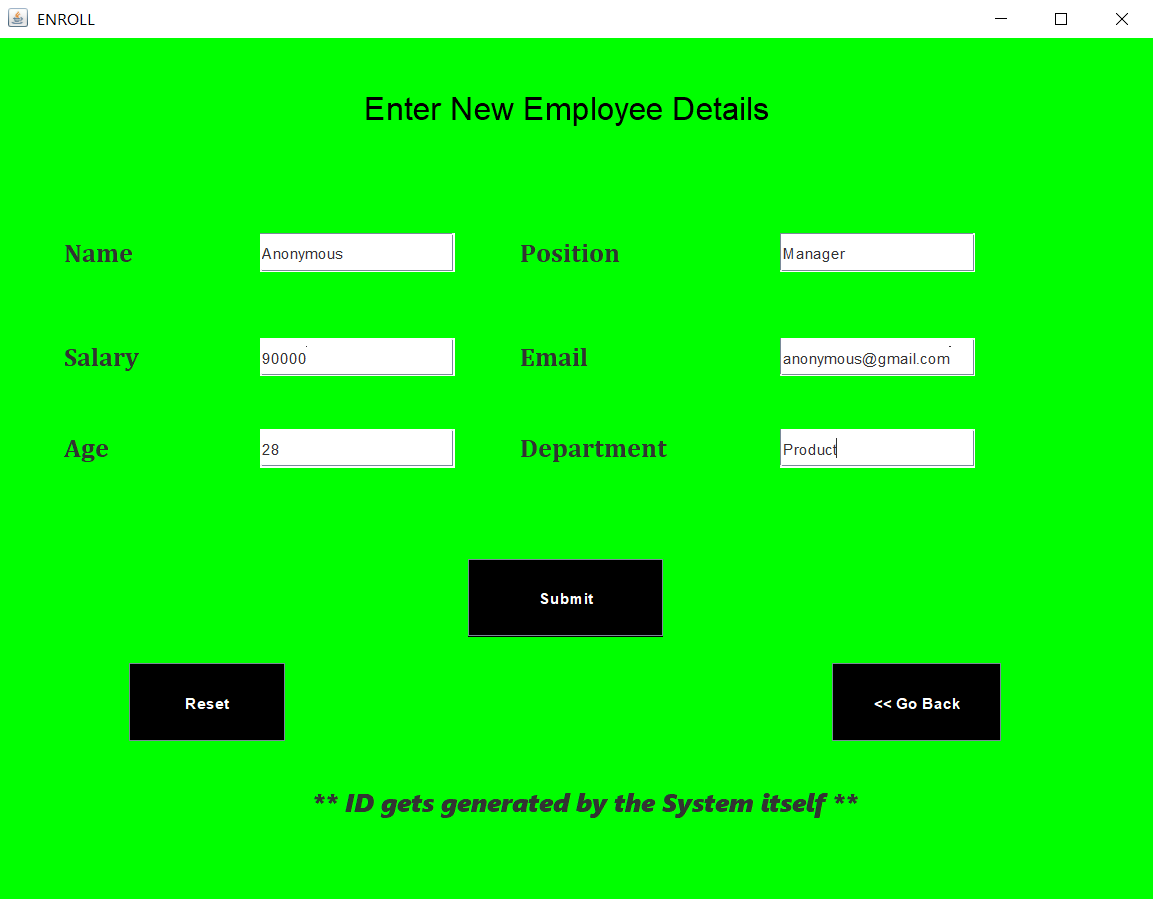 GitHub - YashrajPrakash/Employee-Management-System: Developed a window ...