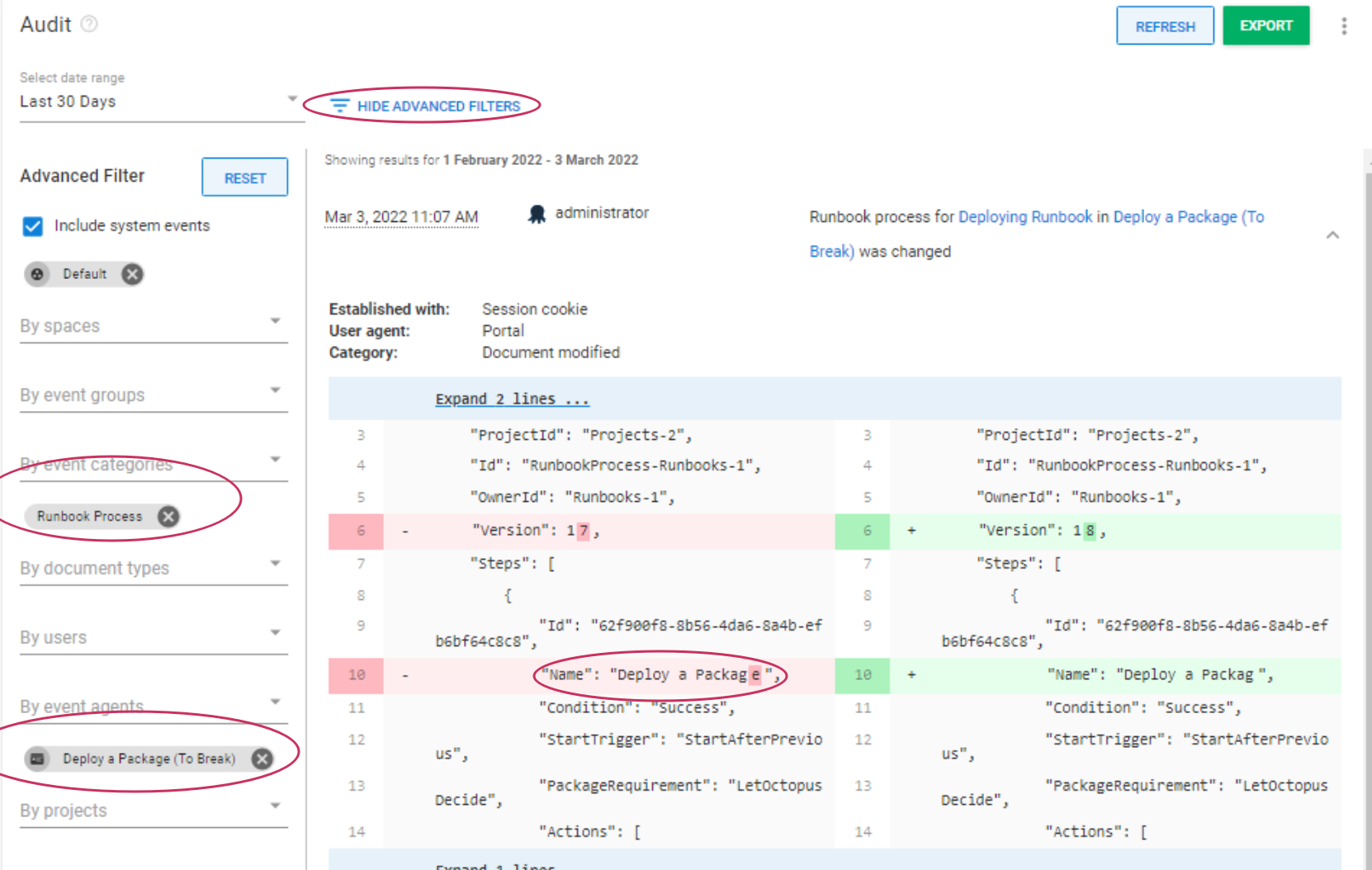 Unable to load project after renaming runbook step if the step has the same name as a deployment ...