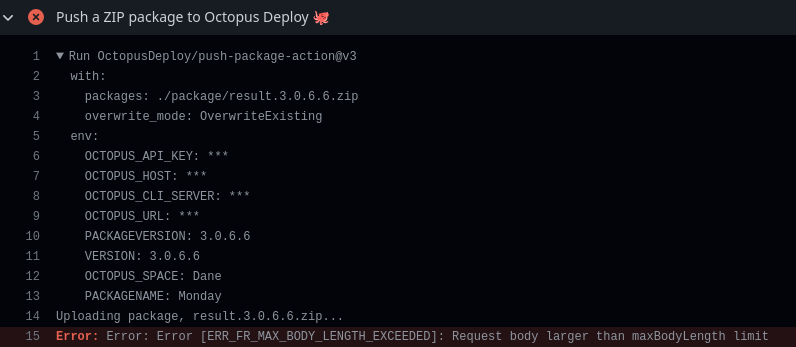 Github-Action: push-package-action errors with [ERR_FR_MAX_BODY_LENGTH_EXCEEDED] when package is ...