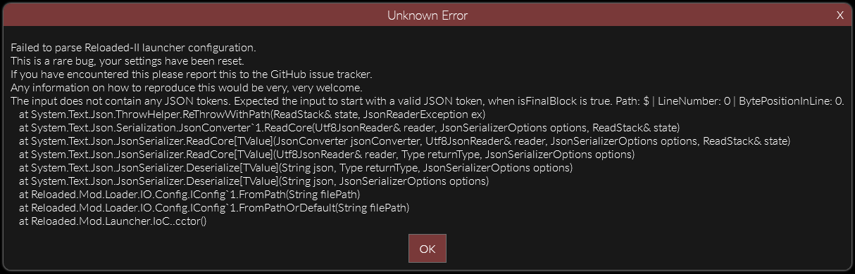 Unknown error appears after last update · Issue #97 · Reloaded-Project/Reloaded-II · GitHub