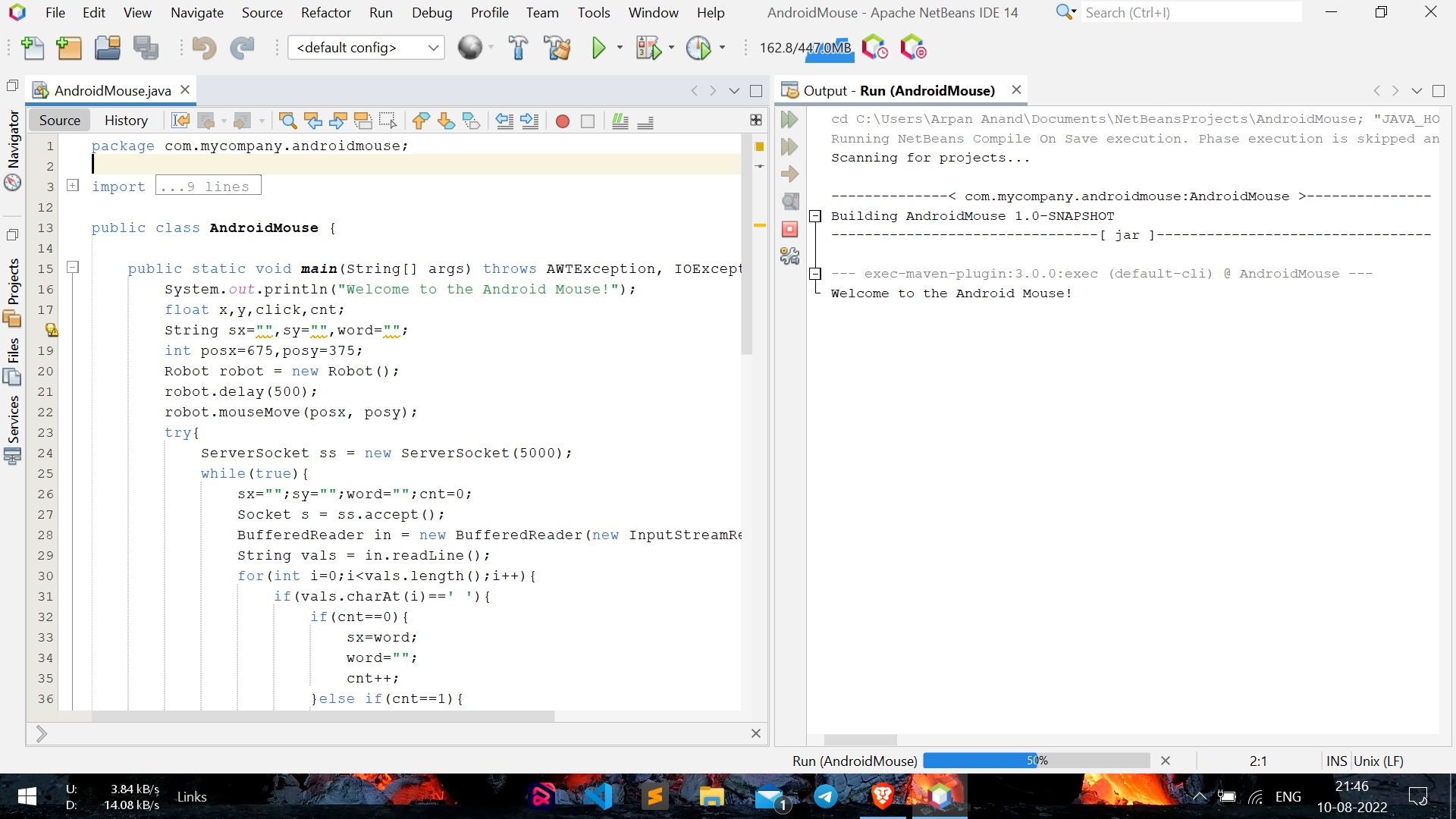 GitHub - Reberog/Android-Mouse: It is project that uses the sensors in ...