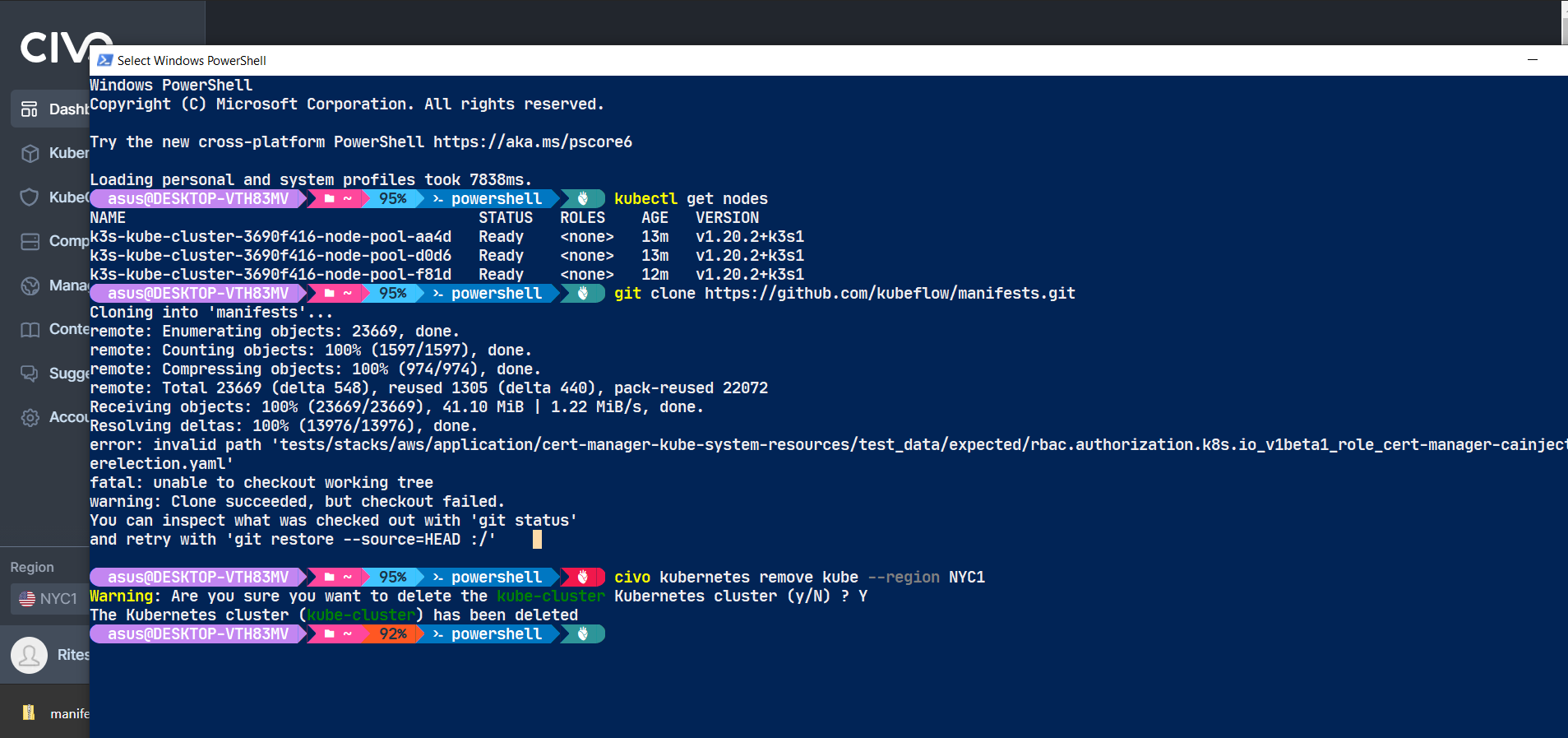 Error While Cloning Or Extracting Manifest Folder Or Repo · Issue 1928 · Kubeflowmanifests 