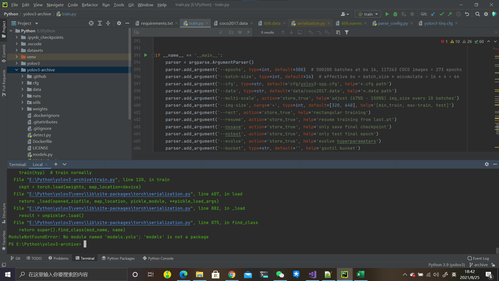 NameError: name 'Darknet' is not defined · Issue #1719 · ultralytics ...