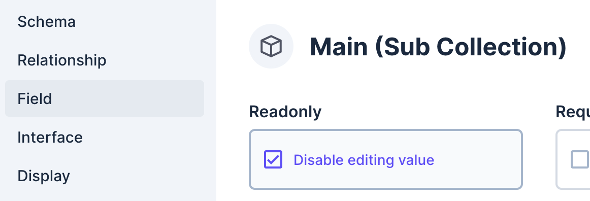 Relationship's fields on sub-collection showing as readonly or editable (it should be hidden ...