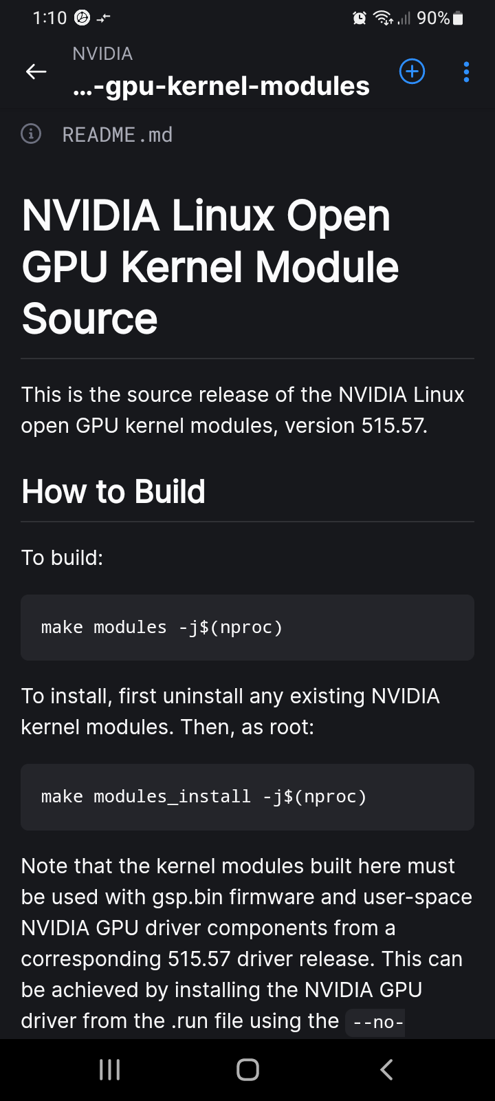 README.md not showing any text in NVIDIA/open-gpu-kernel-modules · community · Discussion #19967 ...