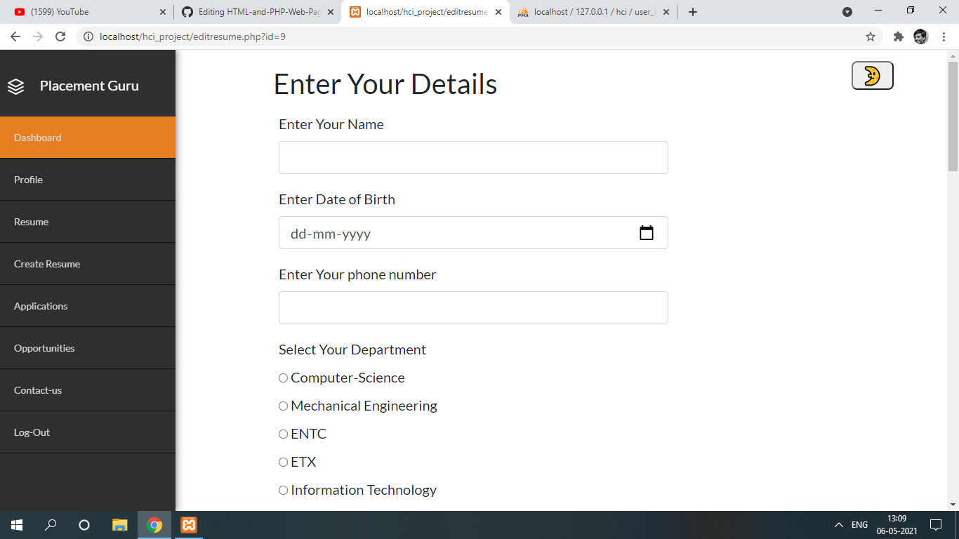 GitHub - Tanmayrg1999/HTML-and-PHP-Web-Pages-for-A-student-Campus ...