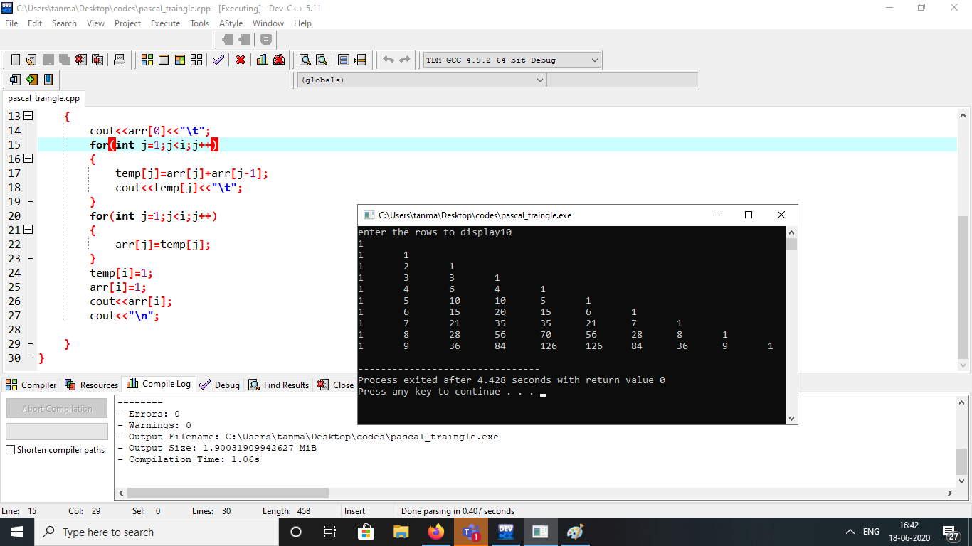 GitHub - Tanmayrg1999/pascal_triangle_in_c-: One of the most ...