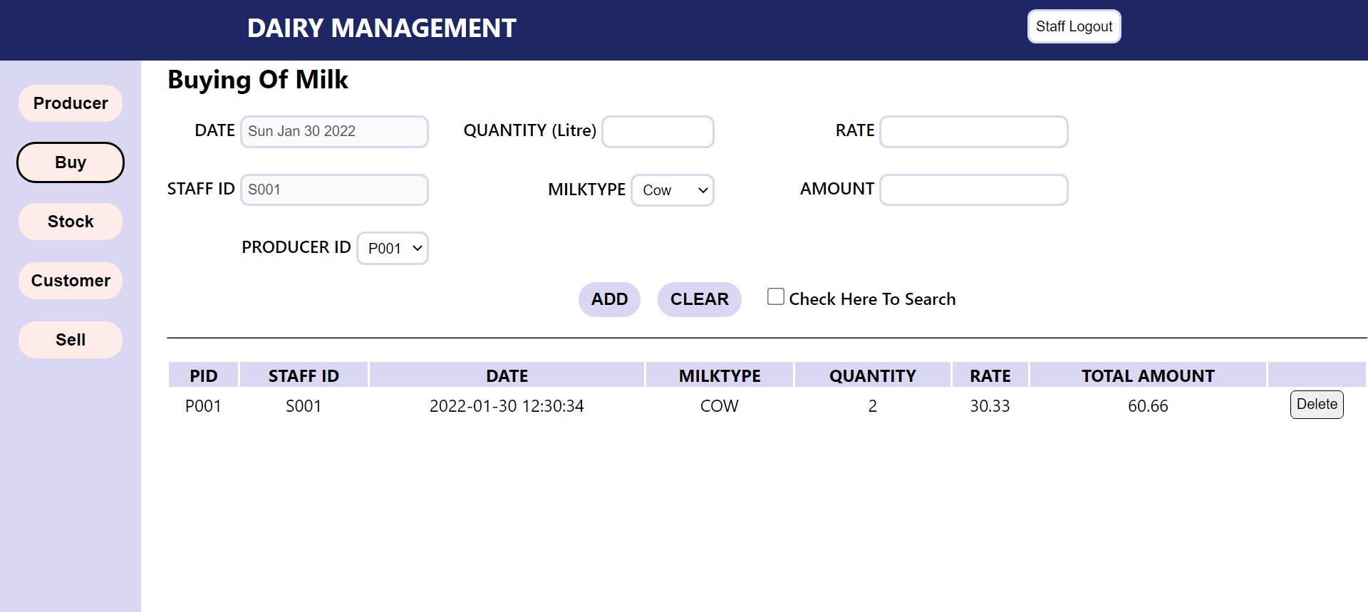 GitHub - SwasthikJP/Dairy-Management