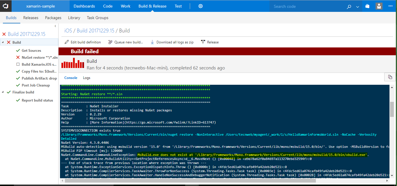 Msbuildexe Does Not Exist At Libraryframeworksmonoframeworkversionscurrentlibmono