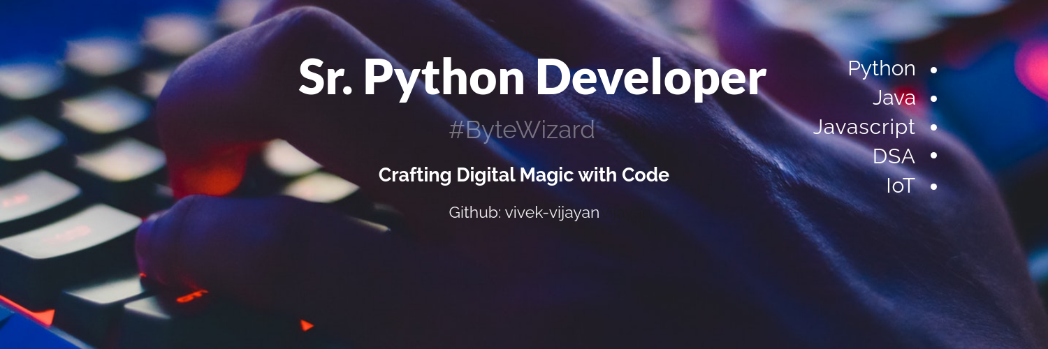 vivek-vijayan (Vivek Vijayan) · GitHub