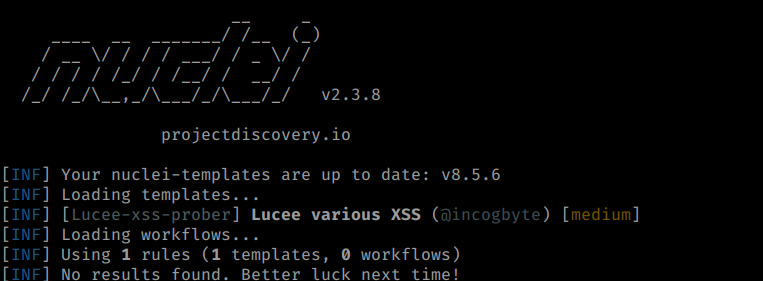  nuclei template Lucee Unauthenticated XSS Projectdiscovery Nuclei 