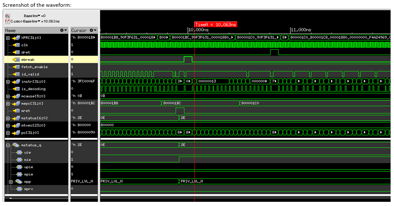 spike alignment - mcause --> debug mode & mstatus mie --> 0 · Issue #102 · openhwgroup/cv32e40p ...